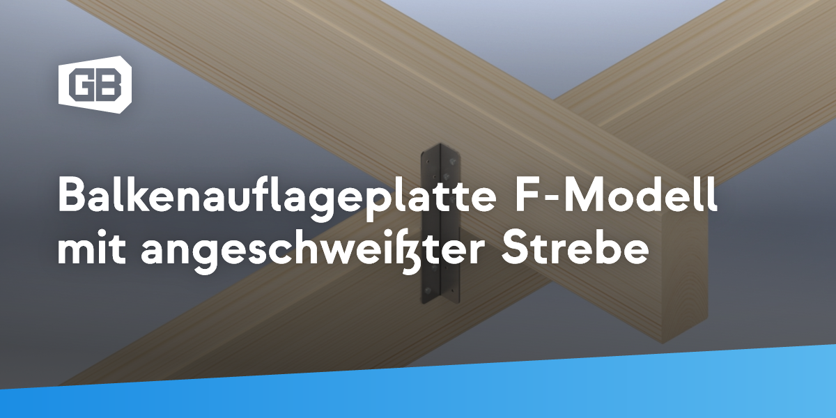 Balkenauflageplatte F-Modell mit angeschweißter Strebe | Gebr. Bodegraven