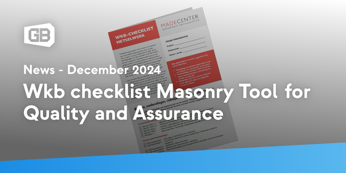 Wkb checklist Masonry Tool for Quality and Assurance | Gebr. Bodegraven