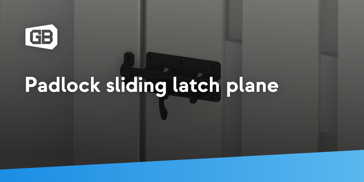 Padlock sliding latch plane | Gebr. Bodegraven