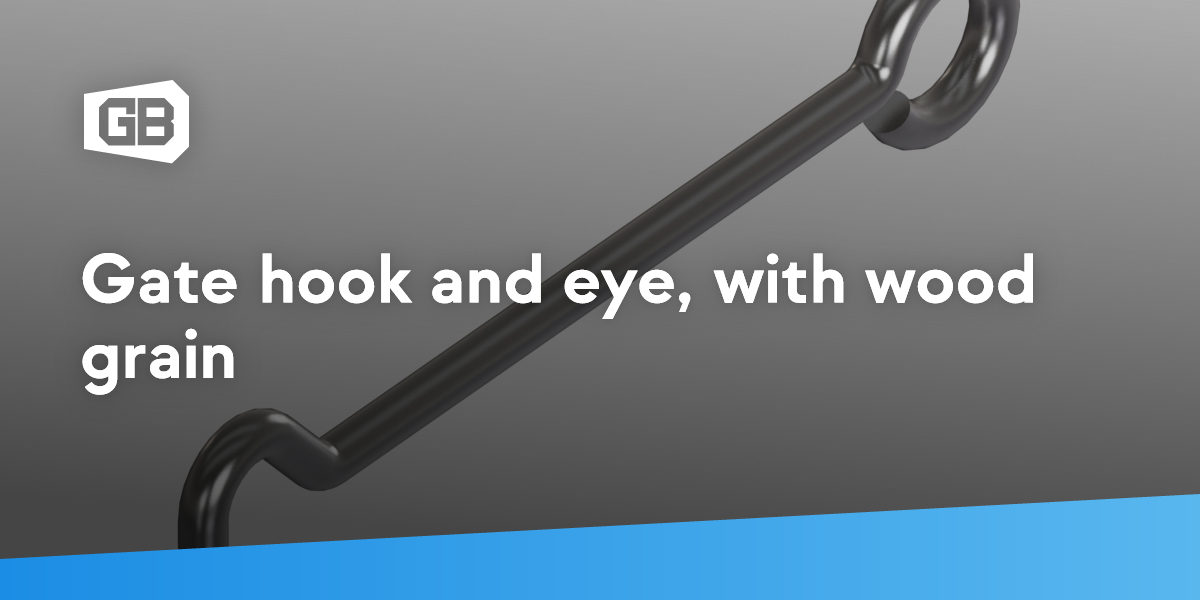 Gate hook and eye, with wood grain | Gebr. Bodegraven