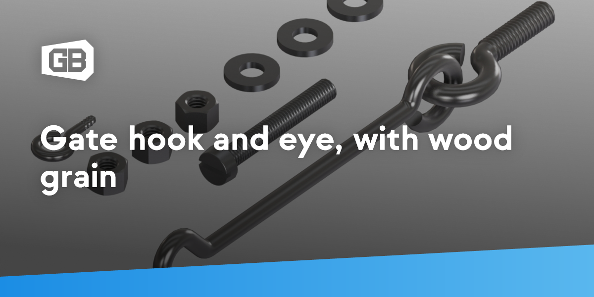 Gate hook and eye, with wood grain | Gebr. Bodegraven