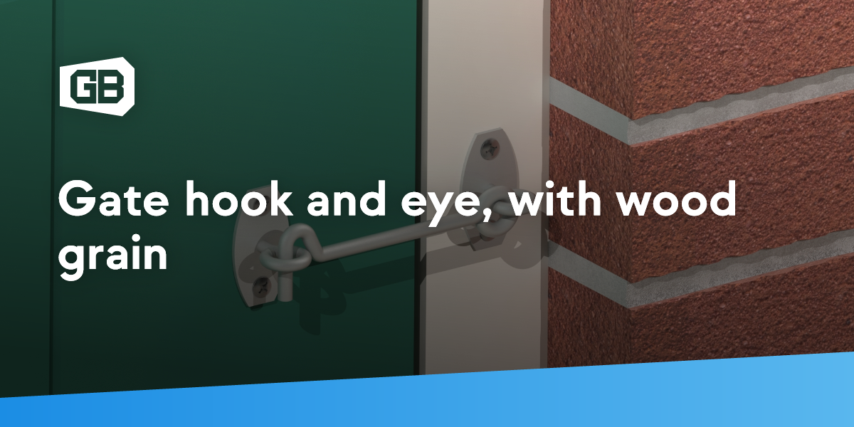 Gate hook and eye, with wood grain | Gebr. Bodegraven