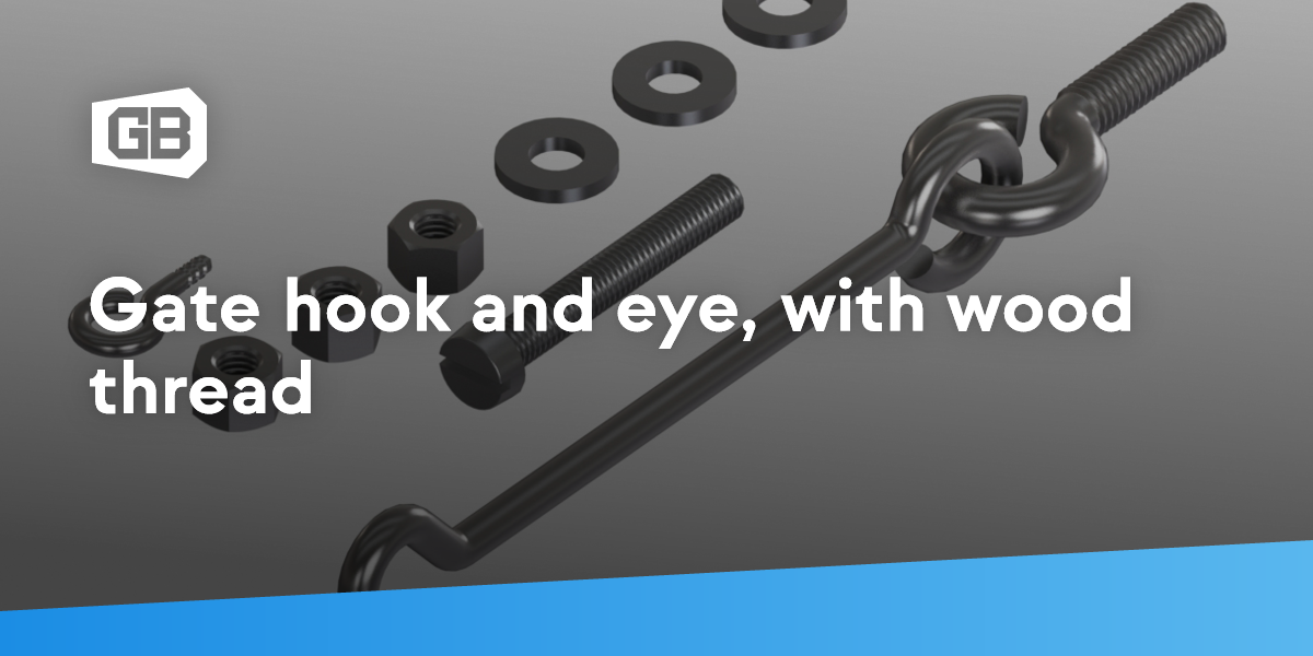 Gate hook and eye, with wood grain | Gebr. Bodegraven