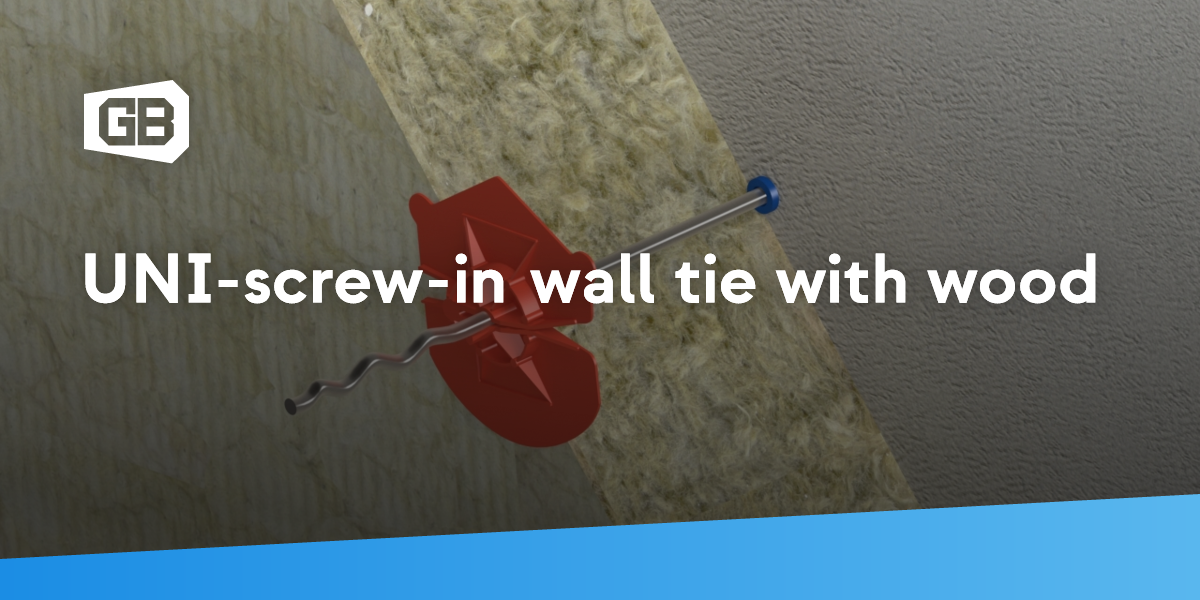 UNI-screw-in wall tie with wood | Gebr. Bodegraven