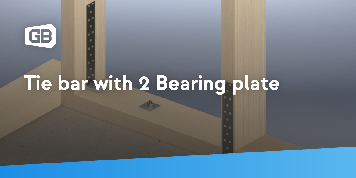 Tie bar with 2 Bearing plate | Gebr. Bodegraven